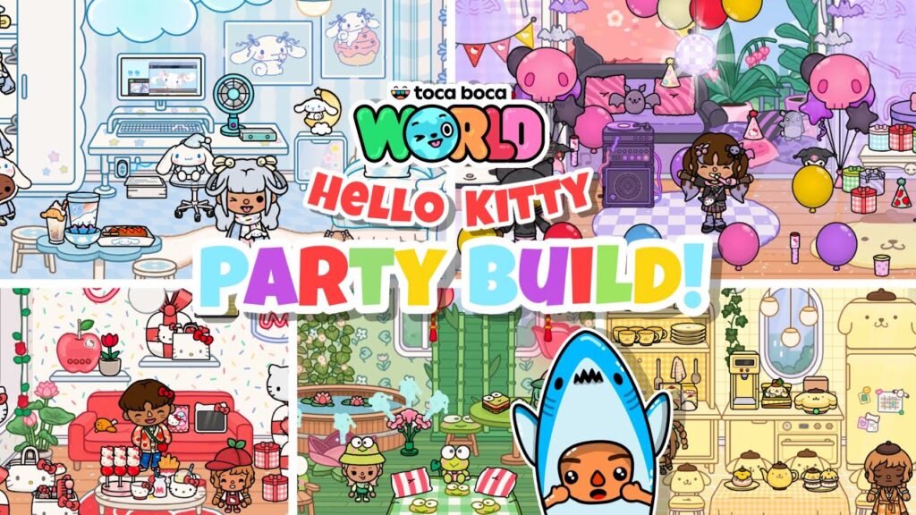 Hello Kitty & Friends Party Build Toca Boca World - 5 Play - 5 Play