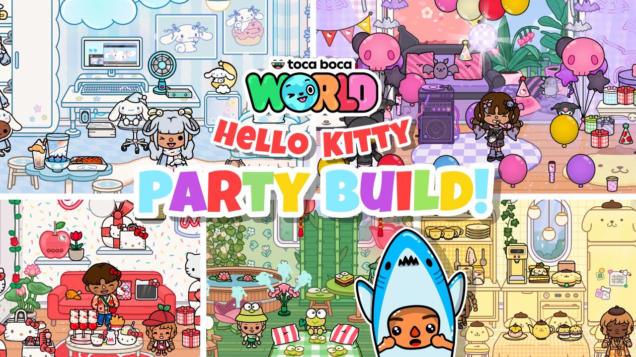 Hello Kitty & Friends Party Build Toca Boca World - 5Play